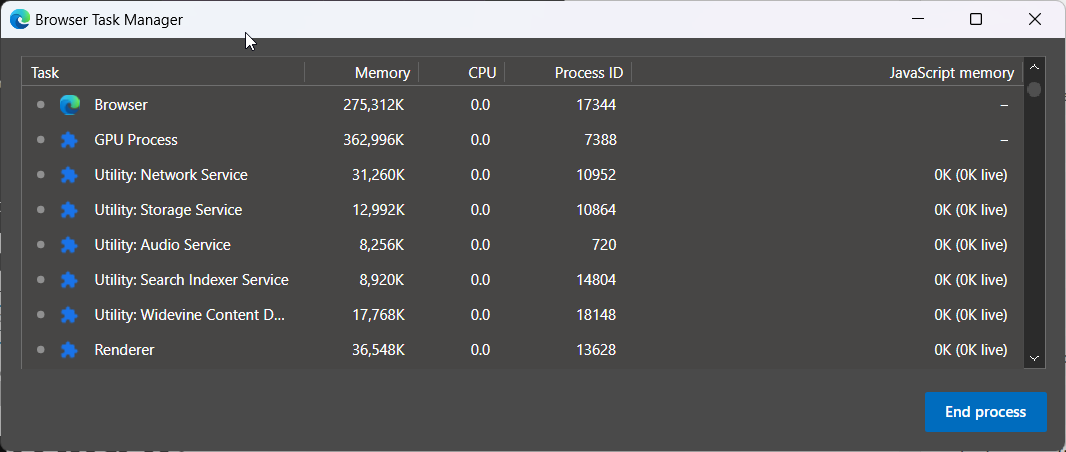 Check and Fix high Edge Memory Usage in Windows 11 and 10