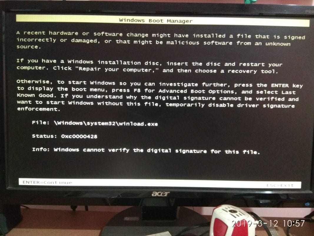 Fix Boot Error 0xc0000428 and 0xc0000034 in Windows 10 or 8.1 or 7
