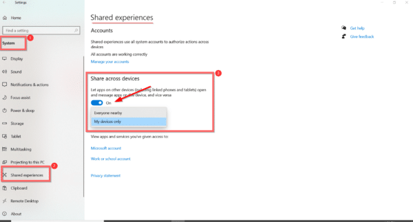 Turn on Bluetooth on Windows 10 - Settings and Switch