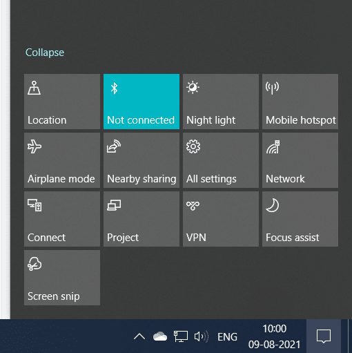 Turn on Bluetooth on Windows 10 - Settings and Switch