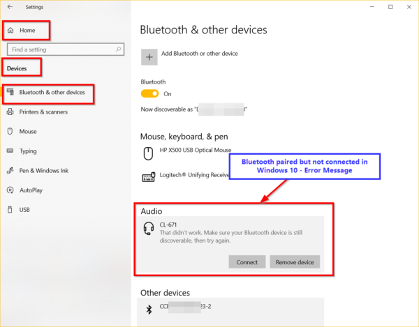 Fix - That didn't work. Make sure your Bluetooth device is still ...