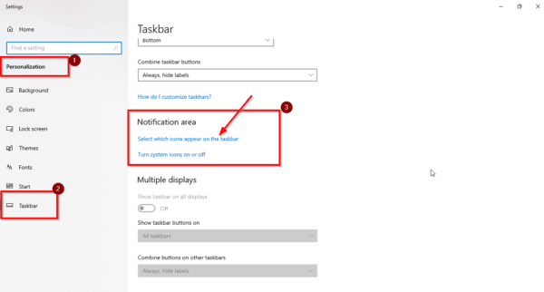 How to Customize Notification Area Icons Windows 10 or 11?