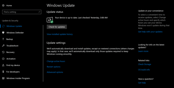 Know the Details of Windows Update and Settings in Windows 10