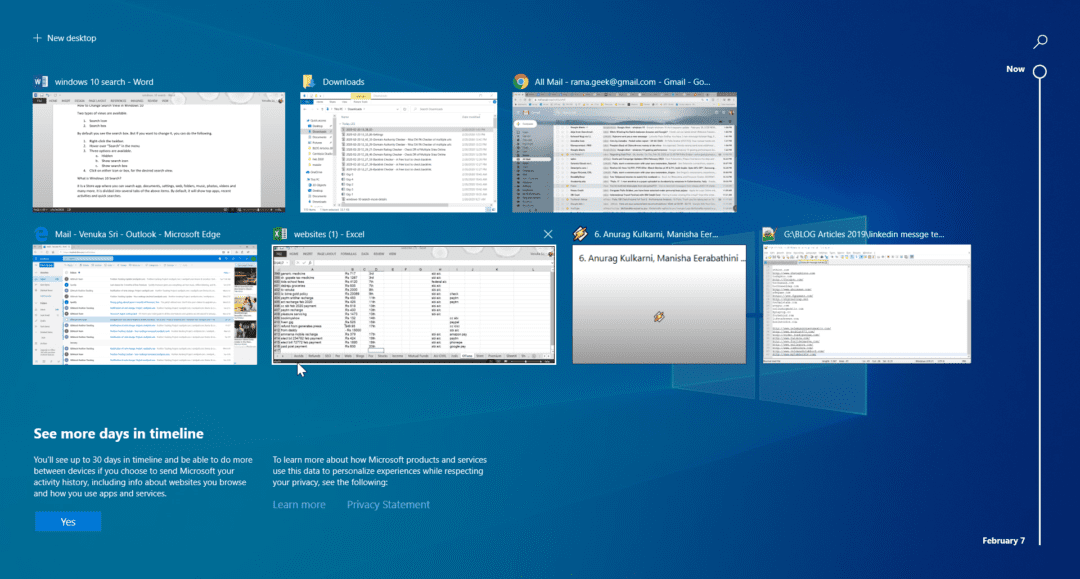 How to do Search in Windows 10 using different Options