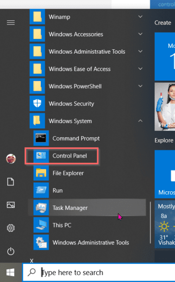 8 Methods to Open Control Panel in Windows 10