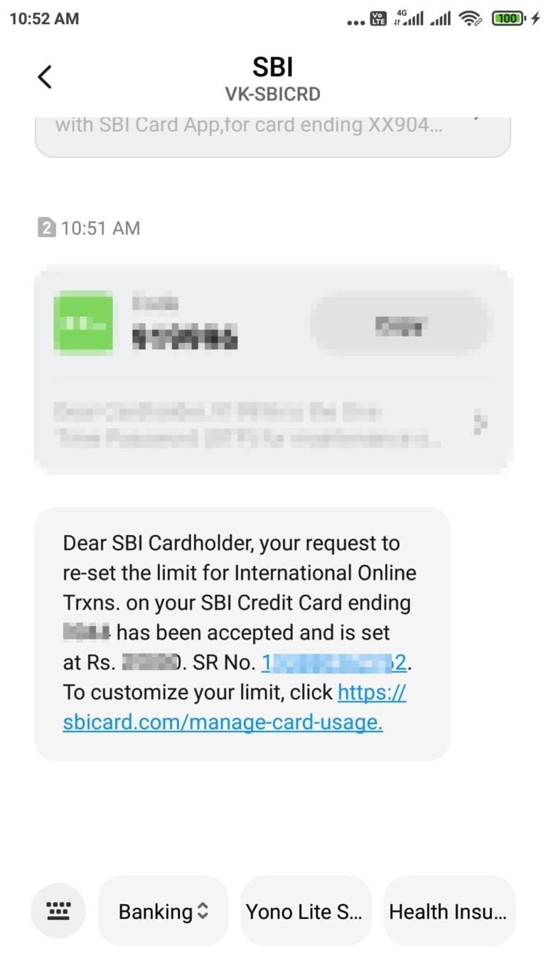 How to set SBI Credit Card Transaction Limit in Windows 10 and Android
