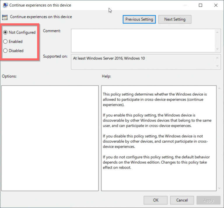 How to Use Shared Experiences Settings in Windows 10