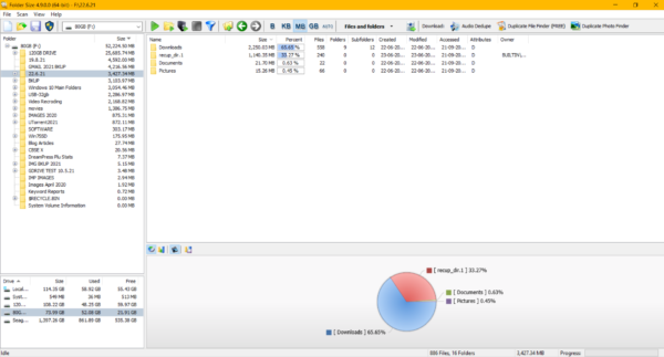 Folder Size Windows 10 - Manual and Free Tools