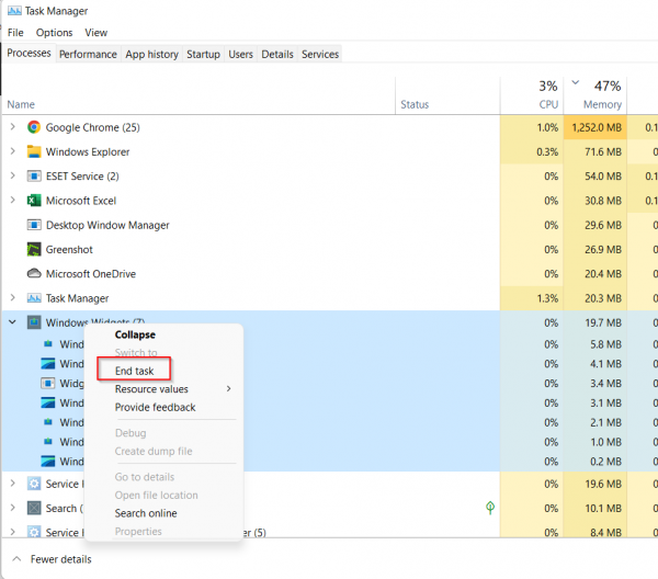 How to Reduce Windows 11 Feeds High RAM usage