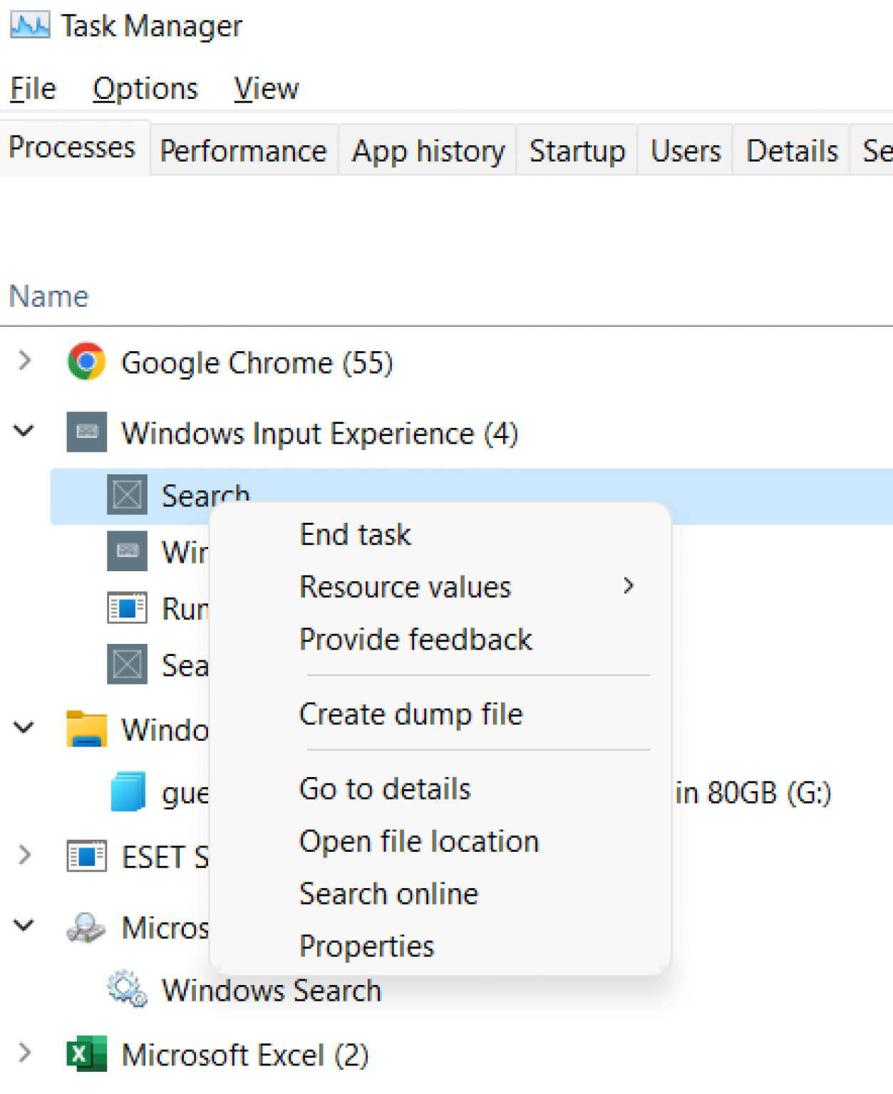 Fix Search Application Task Manager Issues on Windows 11/10