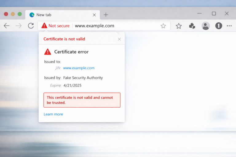 Connection Not Secure Edge (2026) Fix + TLS/SSL Solutions