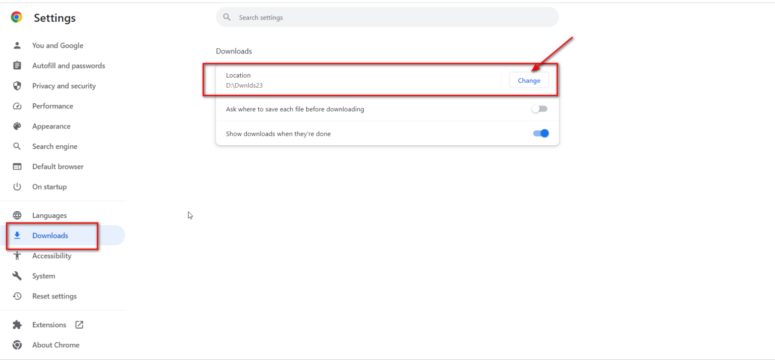 Change Default Download Location in Windows 11 [Including Edge and Chrome]