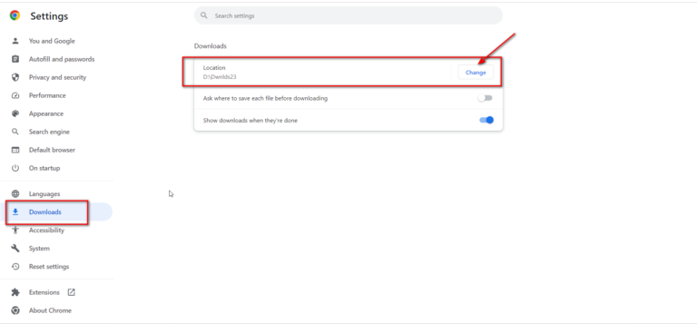 Change Default Download Location in Windows 11 [Including Edge and Chrome]