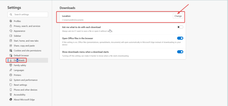 Change Default Download Location in Windows 11 [Including Edge and Chrome]